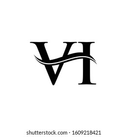 Initial Black Letter Vi Logo Design Stock Vector (Royalty Free ...