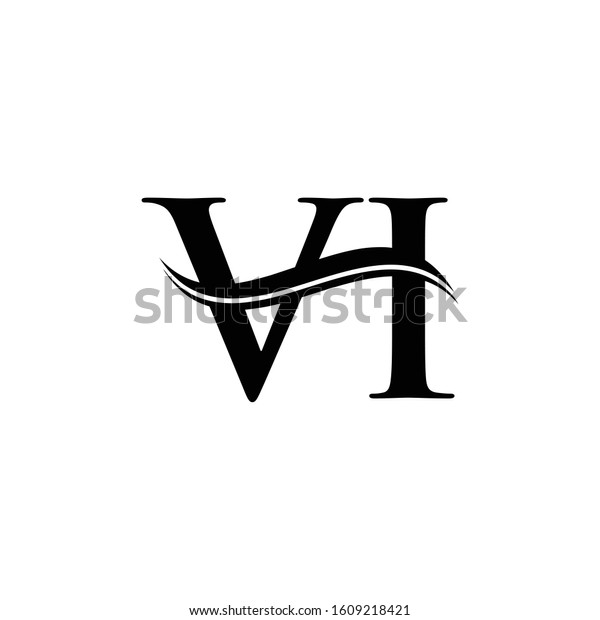 Initial Black Letter Vi Logo Design Stock Vector (Royalty Free ...