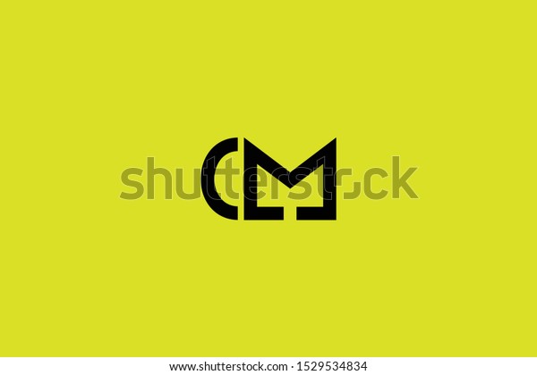 Initial C M Letter Logo Design Stock Vector (Royalty Free) 1529534834 ...