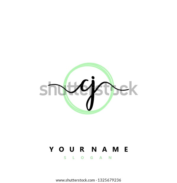 Initial Cj Handwriting Logo Stock Vector (Royalty Free) 1325679236 ...