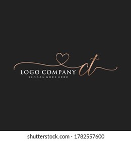 Initial Ct Beauty Monogram Elegant Logo Stock Vector (Royalty Free ...