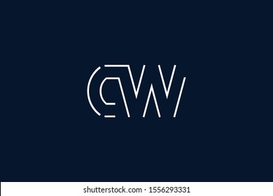 Initial Cw Wc Letter Logo Design Stock Vector (Royalty Free) 1556293331 ...