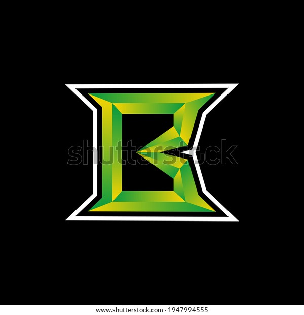 Initial Design Letter B Gaming Logo Stock Vector (Royalty Free ...