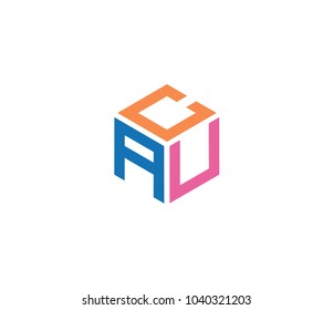 Letter Cau Logo Template Initial Design Stock Vector (Royalty Free ...