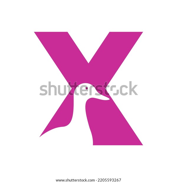 Initial Duck Logo On Letter X Stock Vector (Royalty Free) 2205593267 ...