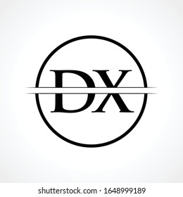 Initial Dx Letter Logo Design Vector Stock Vector (Royalty Free ...