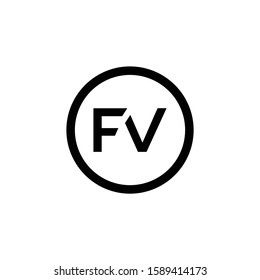 Initial Fv Letter Linked Logo Creative Stock Vector (Royalty Free ...