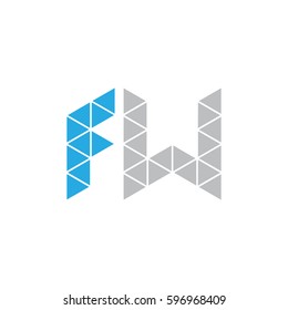 Initial Fw Logo Design Stock Vector (Royalty Free) 596968409 | Shutterstock