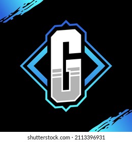 Initial G Gaming Logo Design Template Stock Vector (Royalty Free ...