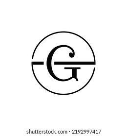 Initial G Letter Circle Logo Design Stock Vector (Royalty Free ...