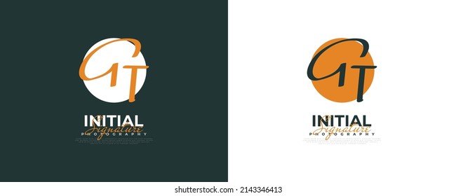 Initial G T Logo Design Elegant Stock Vector (Royalty Free) 2143346413 ...