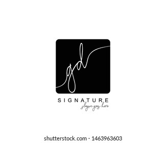 147 Luxury signature initial gd logo design. Images, Stock Photos ...