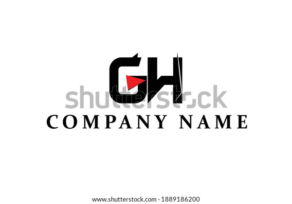 Initial Gh Alphabet Logo Design Template Stock Vector (Royalty Free ...