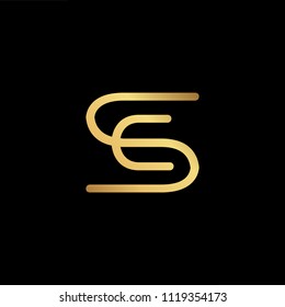 Initial Gold Letter Cs Sc Logo Stock Vector (Royalty Free) 1119354173