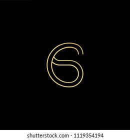 Initial Gold Letter Cs Sc Logo Stock Vector (Royalty Free) 1119354194 ...