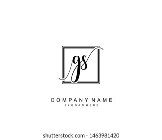 Initial Gs Beauty Monogram Elegant Logo Stock Vector (Royalty Free ...