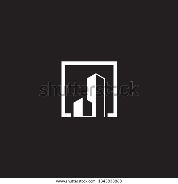 initial J letter building logo vector illustration design template ...