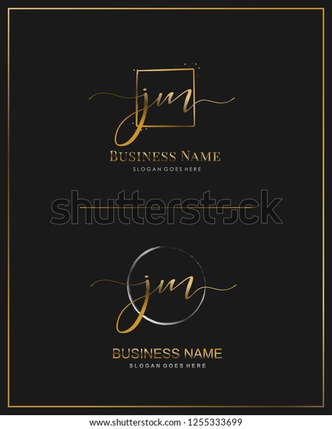 Initial J M Jm Handwriting Logo Stock Vector (Royalty Free) 1255333699 ...