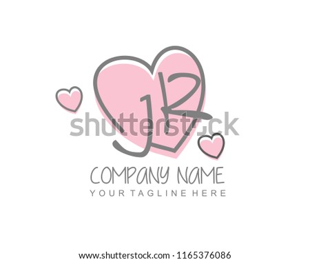 Initial J R Love Logo Template Stock Vector (Royalty Free) 1165376086 ...