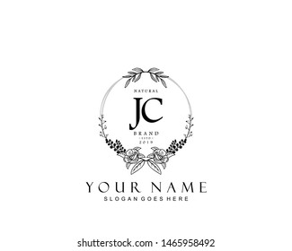 Initial Jc Beauty Monogram Elegant Logo Stock Vector (Royalty Free ...