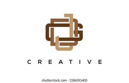 Initial Jdg Gdj Letters Monogram Logo Stock Vector (Royalty Free ...