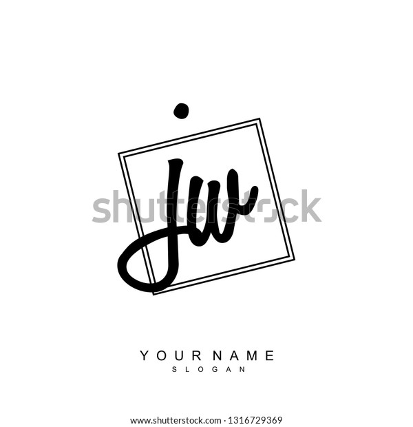 Initial Jw Handwriting Logo Vector Stock Vector (Royalty Free ...