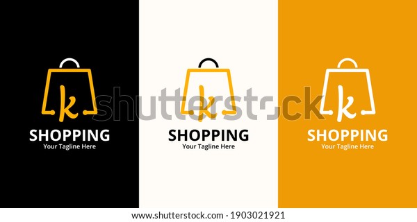 Initial K Shop Logo Designs Template Stock Vector (Royalty Free ...