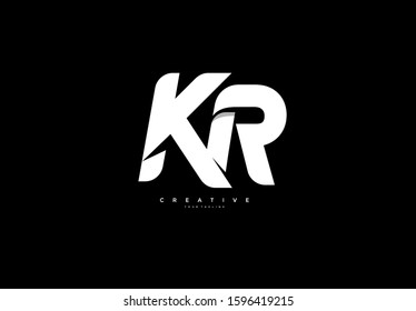 Initial Kr Letter Professional Font Logotype Stock Vector (Royalty Free ...