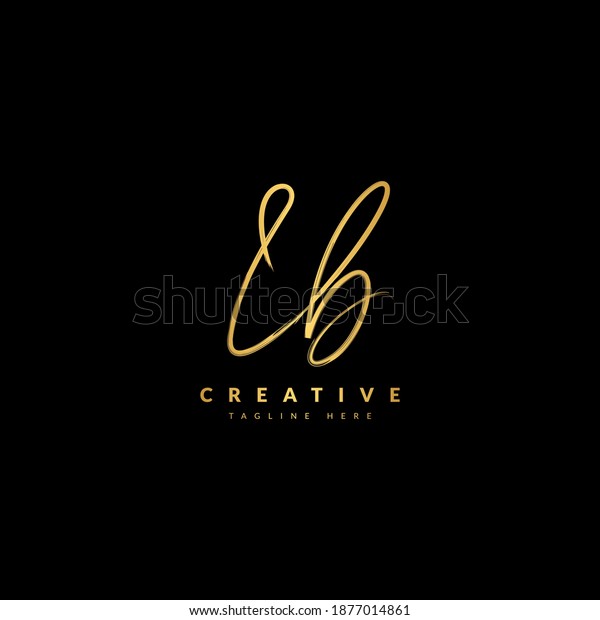 Initial LB handwritten signature logotype. Typography for company and ...