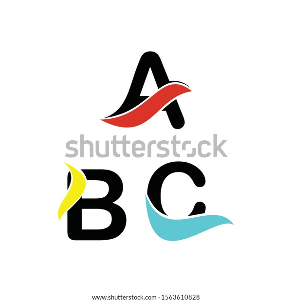 Initial Letter Abc Swoosh Horizon Logo Stock Vector (Royalty Free ...