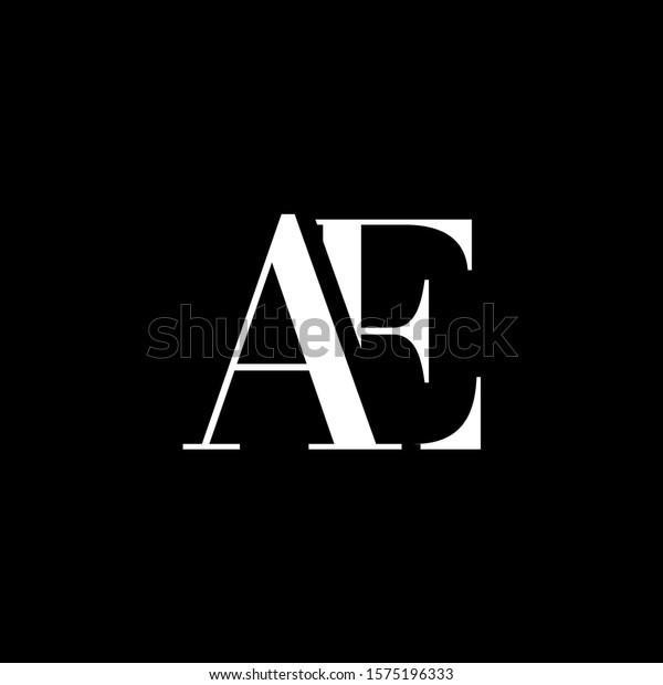 Initial Letter Ae Uppercase Modern Logo Stock Vector (Royalty Free ...