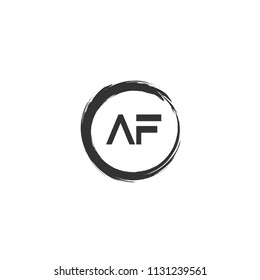 Initial Letter Af Logo Template Design Stock Vector (Royalty Free ...
