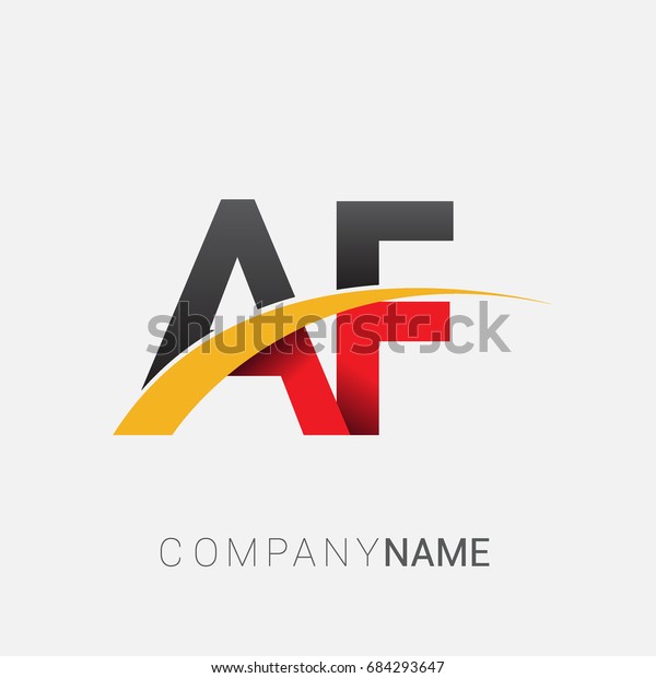 Initial Letter Af Logotype Company Name Stock Vector (Royalty Free ...