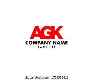 Initial Letter Agk Logo Template Design Stock Vector (Royalty Free ...