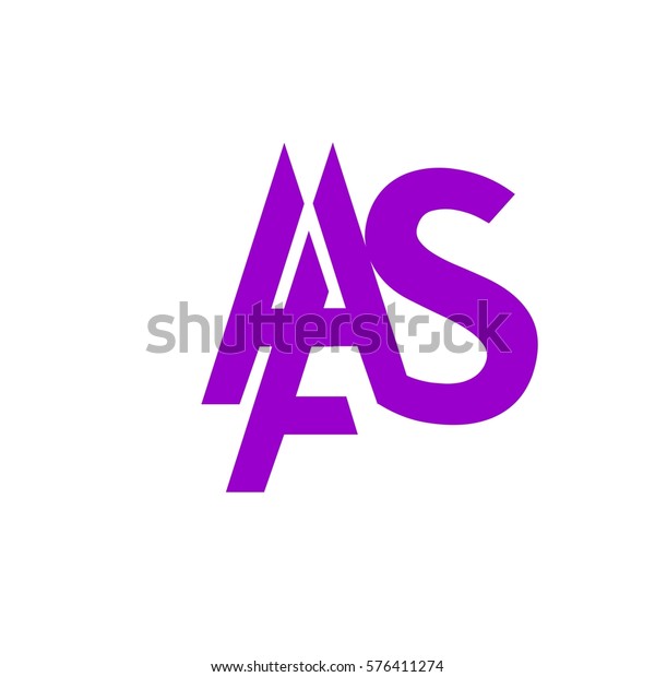Initial Letter Ahas Purple Color Logo Stock Vector (Royalty Free ...