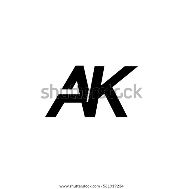 Initial Letter Ak Uppercase Related Logotype Stock Vector (Royalty Free ...