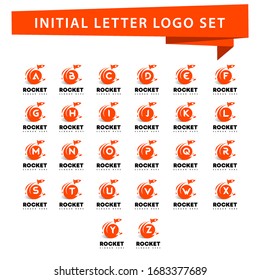 Initial Letter Alphabet Rocket Logo Vector Stock Vector (Royalty Free ...