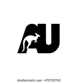 Initial Letter Au Australian Logo Vector Stock Vector (Royalty Free ...
