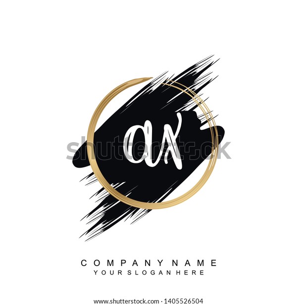 Initial Letter Ax Beautiful Handwriting Logo Stock Vector (Royalty Free ...