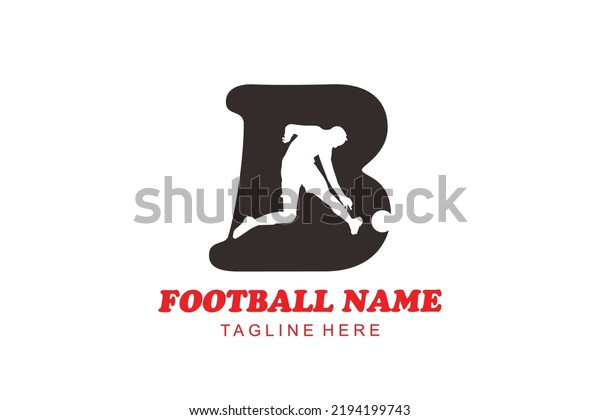 Initial Letter B Football Logo Stock Vector (Royalty Free) 2194199743 ...