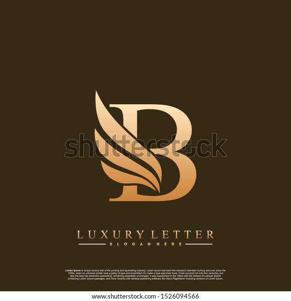 Initial Letter B Logo Wing Symbol: vector de stock (libre de regalías) 1526094566 | Shutterstock