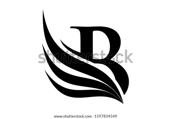 Initial Letter B Logo Wings Symbol Stock Vector (Royalty Free) 1597834549