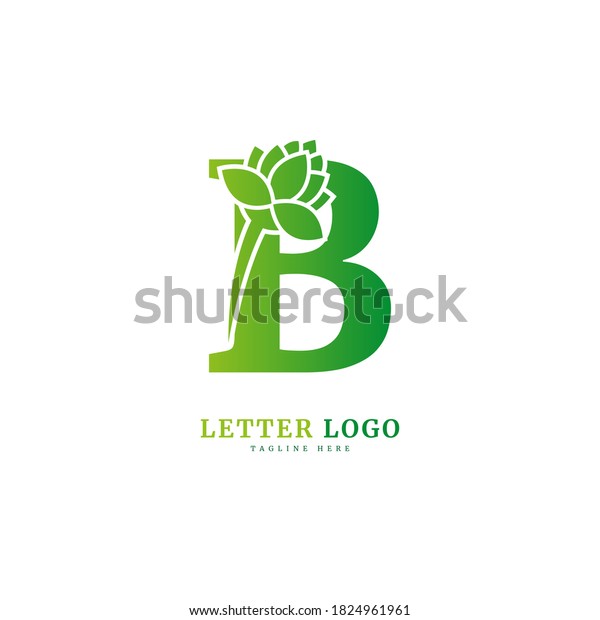 Initial Letter B Natural Logo Vector Stock Vector (Royalty Free ...