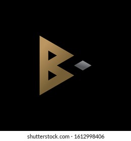 Initial Letter B Triangle Logo Design Stock Vector (Royalty Free ...