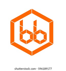 Initial Letter Bb Orange Color Logo Stock Vector (Royalty Free ...