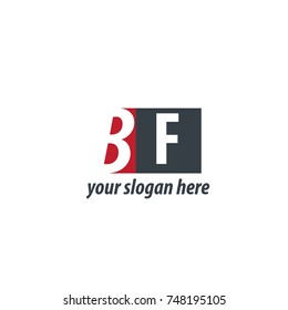 Initial Letter Bf Design Logo Square Stock Vector (Royalty Free ...
