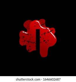 Initial Letter Blood Splatter Logo Design Stock Vector (Royalty Free ...
