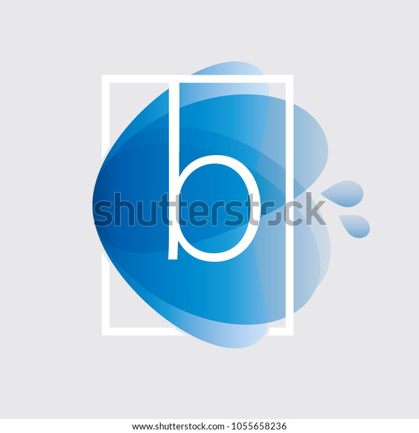 Initial Letter Blue Water Splash Background Stock Vector (Royalty Free ...