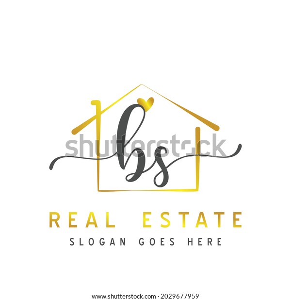 Initial Letter Bs Calligraphy Handwritten Real Stock Vector (Royalty ...