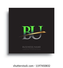 Initial Letter Bu Logotype Company Name Stock Vector (Royalty Free ...
